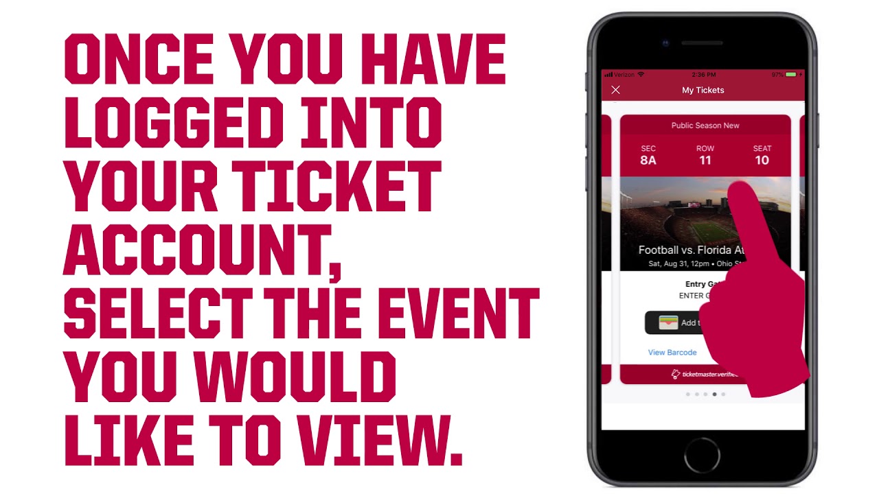 Ohio State Mobile Ticketing - Step by Step - YouTube