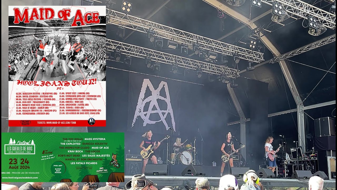 Maid Of Ace - Hooligans Tour - YouTube