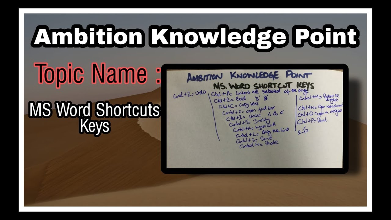 Complete Overview about Microsoft Word Shortcut Keys and its functions ...