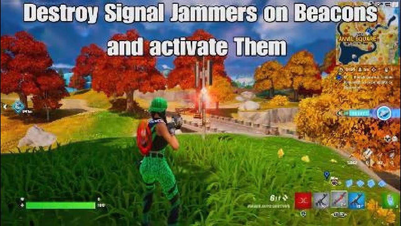 Destroy Signal Jammers on Beacons and Activate Them Location Fortnite ...