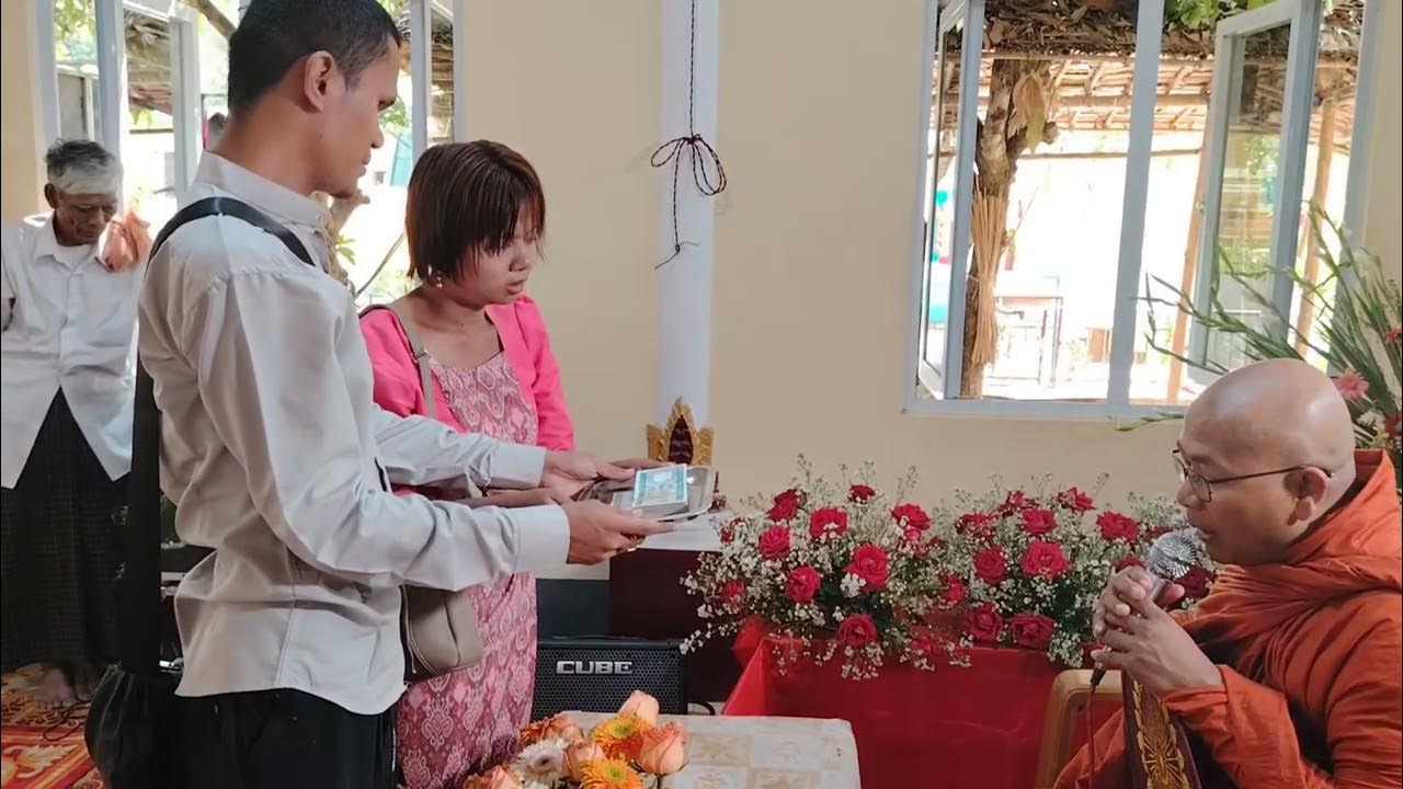 ဘုန်းတော်ကြီးကို ငွေကျပ် ၁၀ သိန်း လှူဒါန်းခဲ့တဲ့ အောင်ကိုကိုတို့ လင