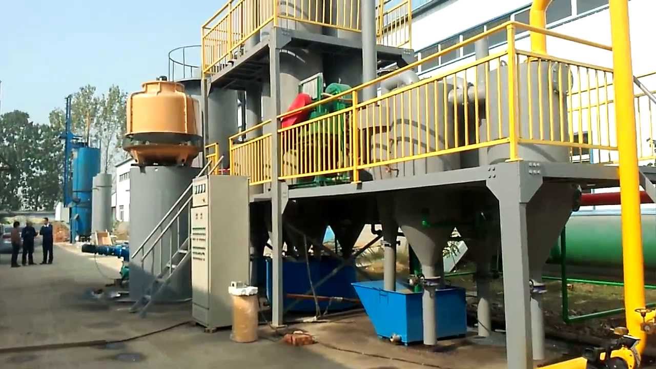 100kw biomass gasification power plant use wood chips - YouTube