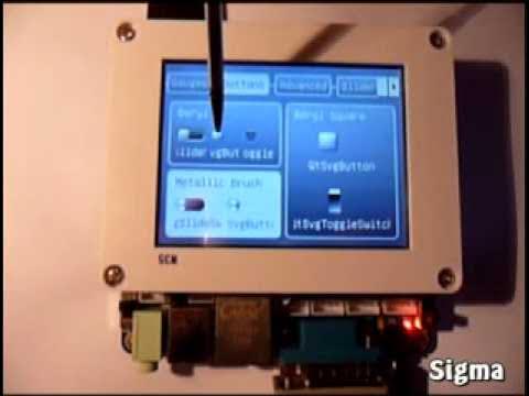 Mini2440 running Qt Embedded Widget App- Standalone- QTopia - YouTube