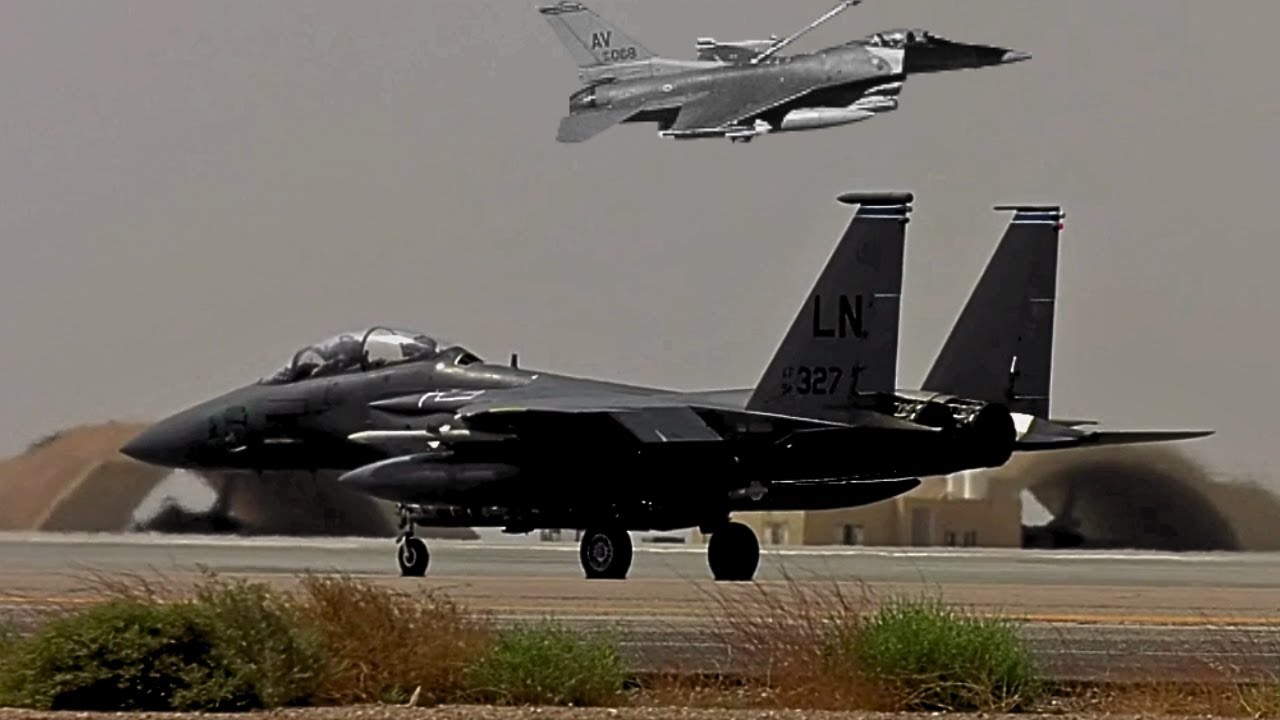 F 15 Eagle Fighting Falcon Fighter Jet Take Off U.S. Air Force - YouTube