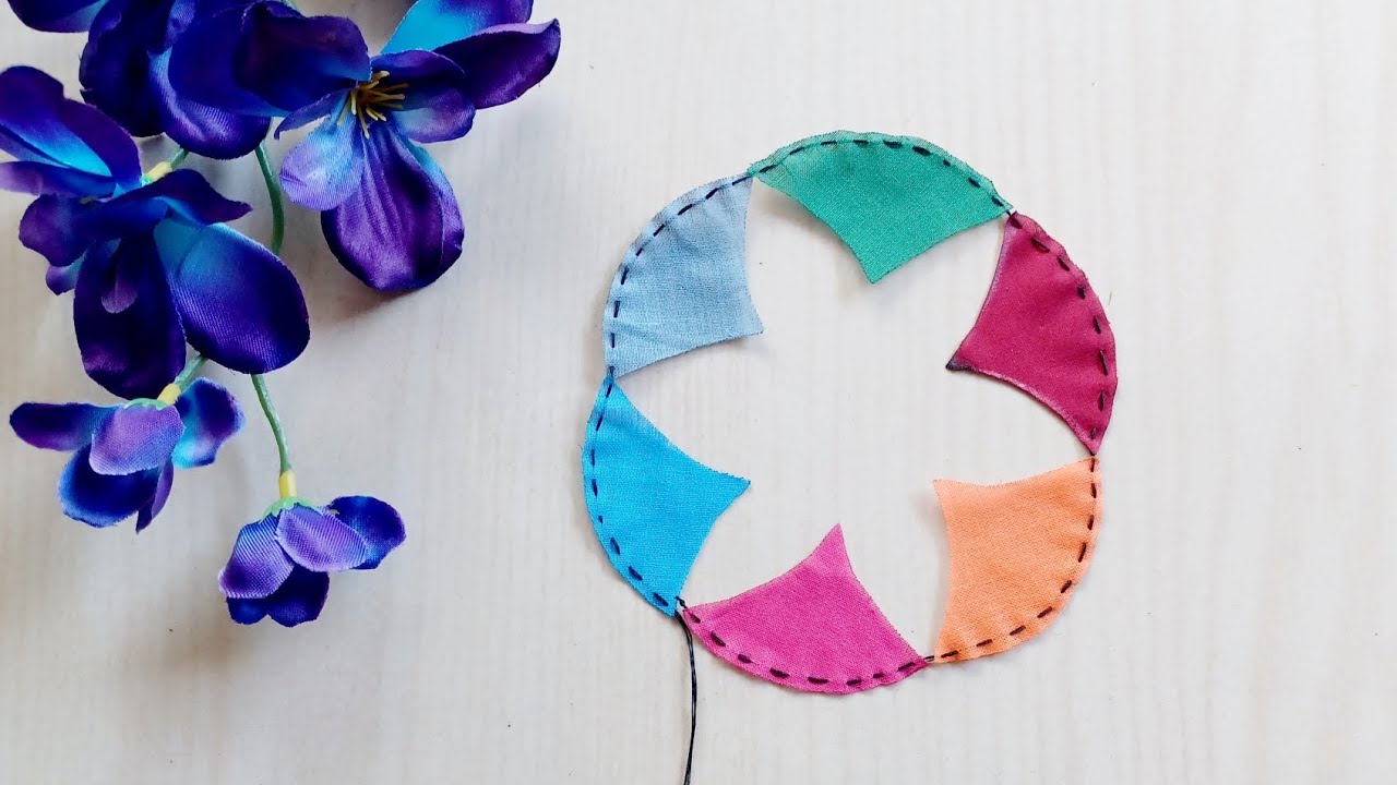 Adorable And Very cute Fabric flower Making tutorial🌸Lovely Fabric ...