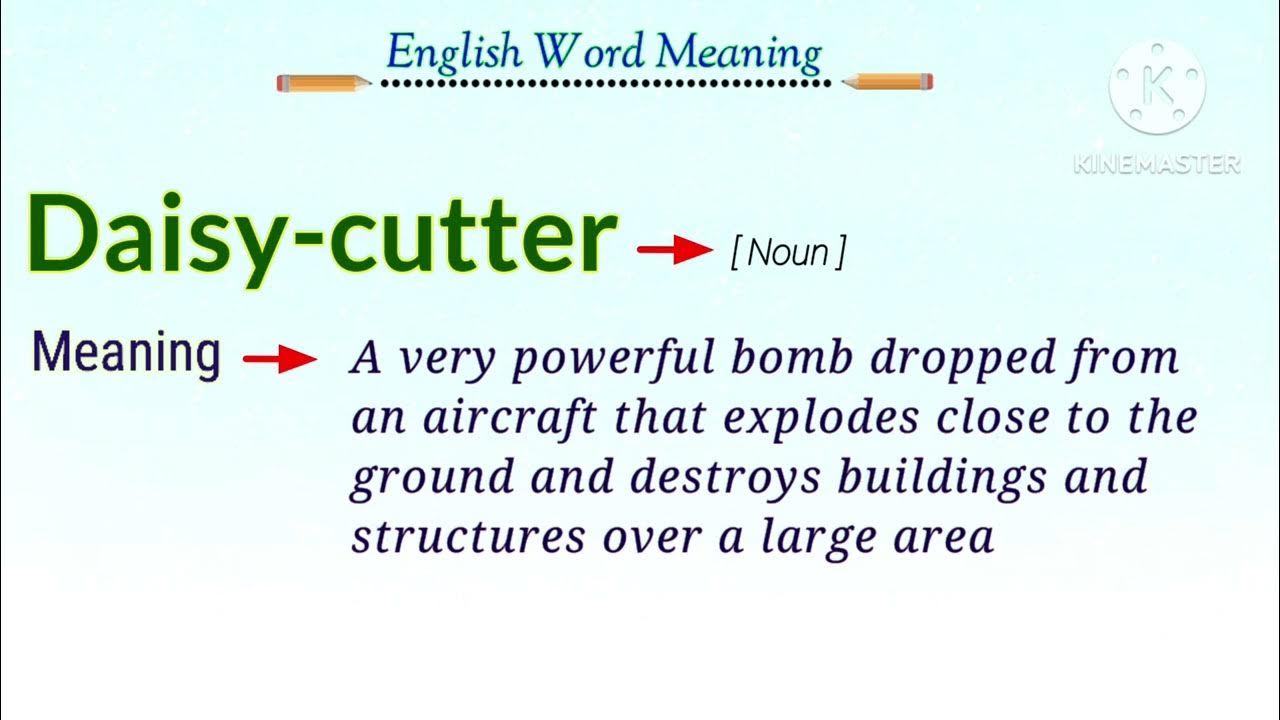 Daisy Cutter Meaning In English What Is Daisy Cutter YouTube daisy-cutter-meaning-in-english-what-is-daisy-cutter-youtube