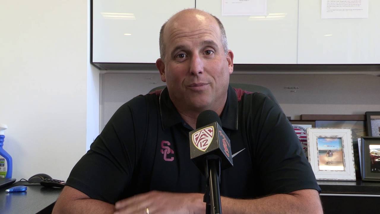 USC Football - Clay Helton Q&A on ASU - YouTube