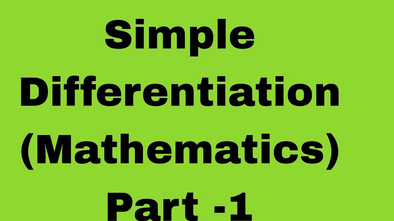 Simple Differentiation #mathematics of economics # m.a economics 1st ...