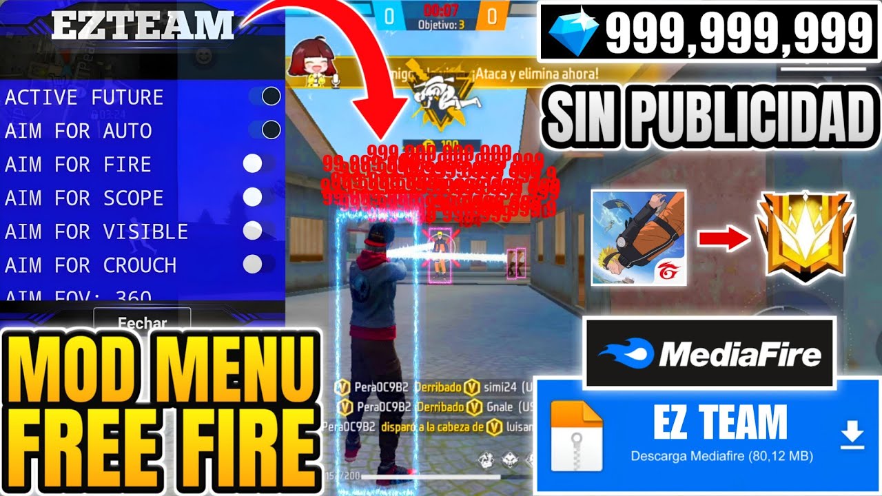 ¡WOW! Mod Menu Para Free Fire *EZ TEAM* Aimbot 100% AntiBlackList ...