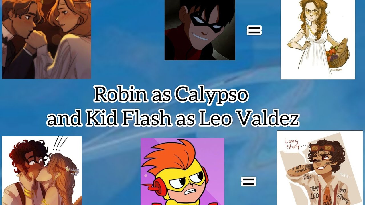 🇪🇦/🇺🇲 Teen Titans Go react Robin as Calypso and Kid Flash as Leo Valdez ...
