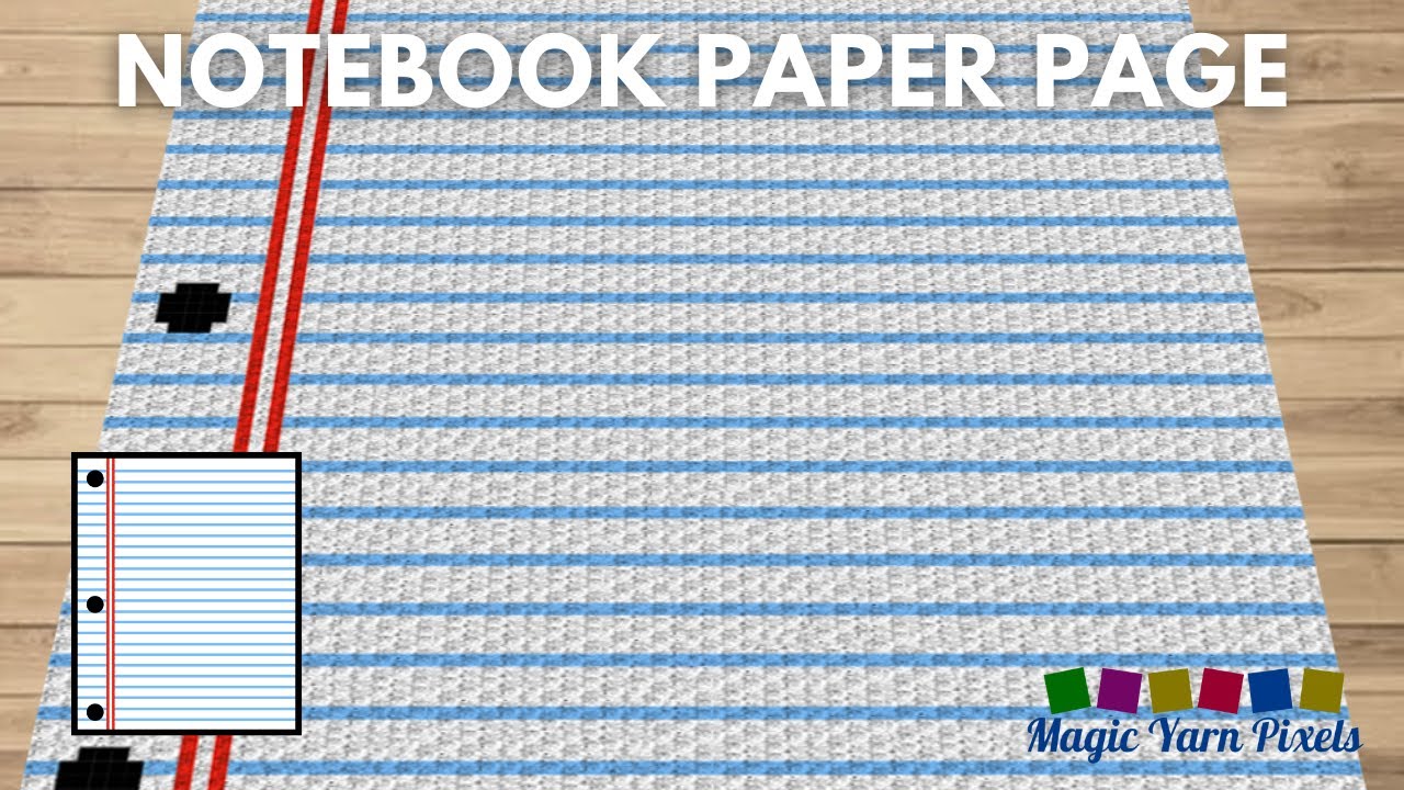 FREE GRAPH - Notebook Paper Page - C2C & Tapestry Crochet Pattern ...