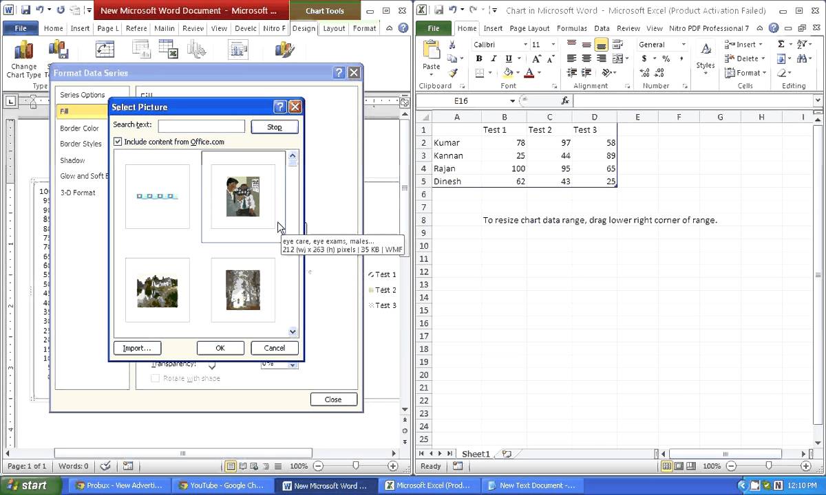 How To Draw A Chart In Ms Word 2010 Ms Office - Youtube