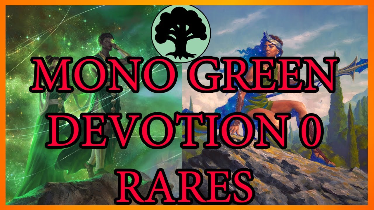 Mono Green Devotion Stompy 0 Rares Deck Guide!! Theros Beyond Death ...