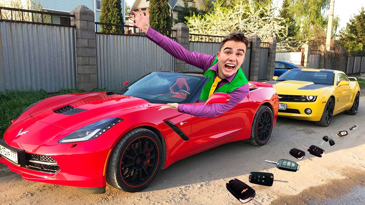 Million Mr. Joe on Corvette VS Evil Green Man Kids Video - YouTube