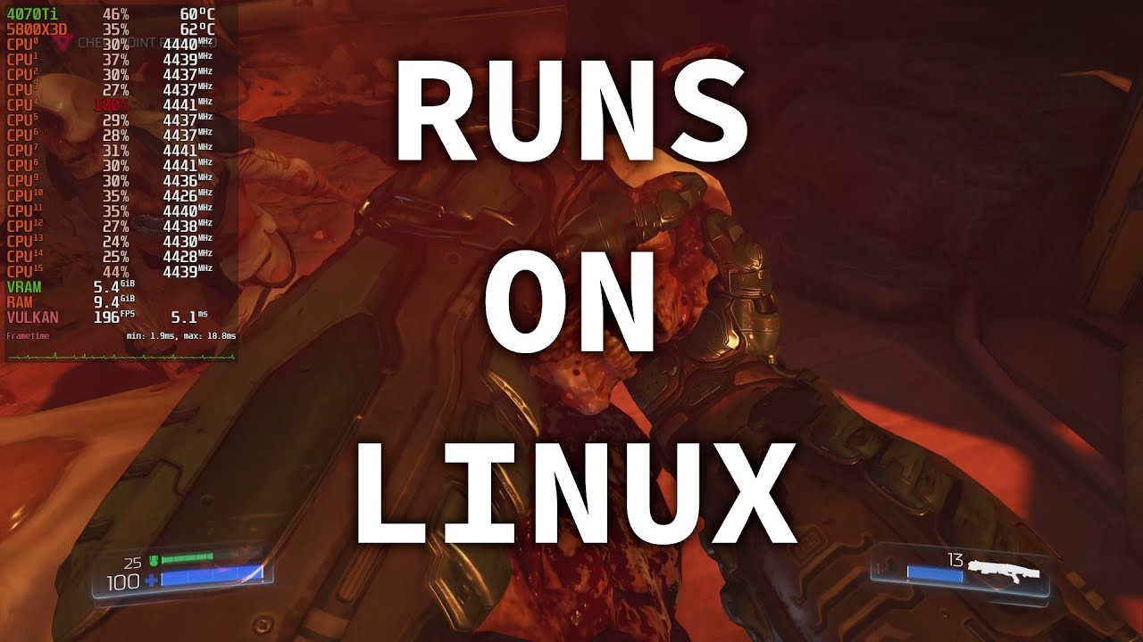 DOOM (2016) Runs on Linux - YouTube