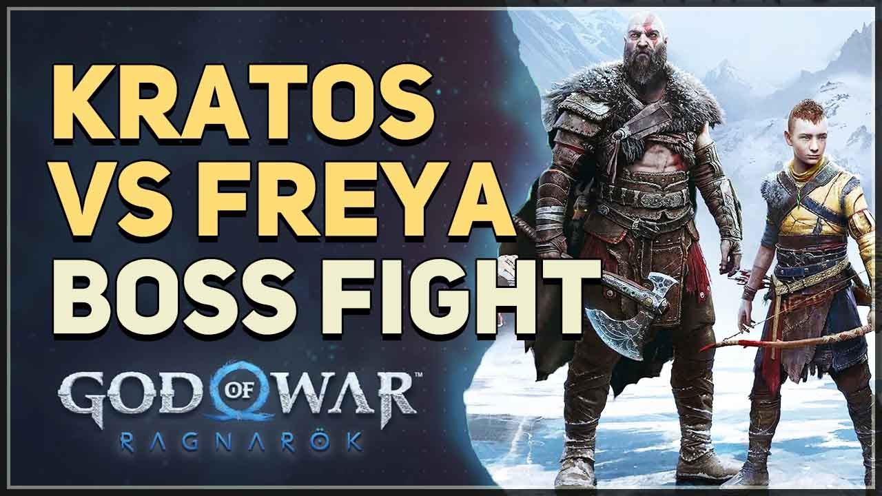 Kratos vs Freya Boss Fight God of War Ragnarok - YouTube