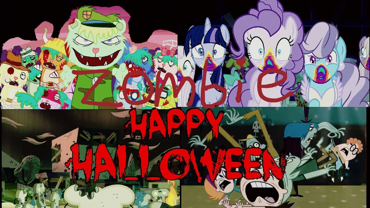 Zombie - Happy Halloween! (HTF + MLP + PPG + Grojband) 😈🎃👻🕸 - YouTube