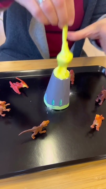 Make a mini erupting volcano with kitchen ingredients #shorts - YouTube