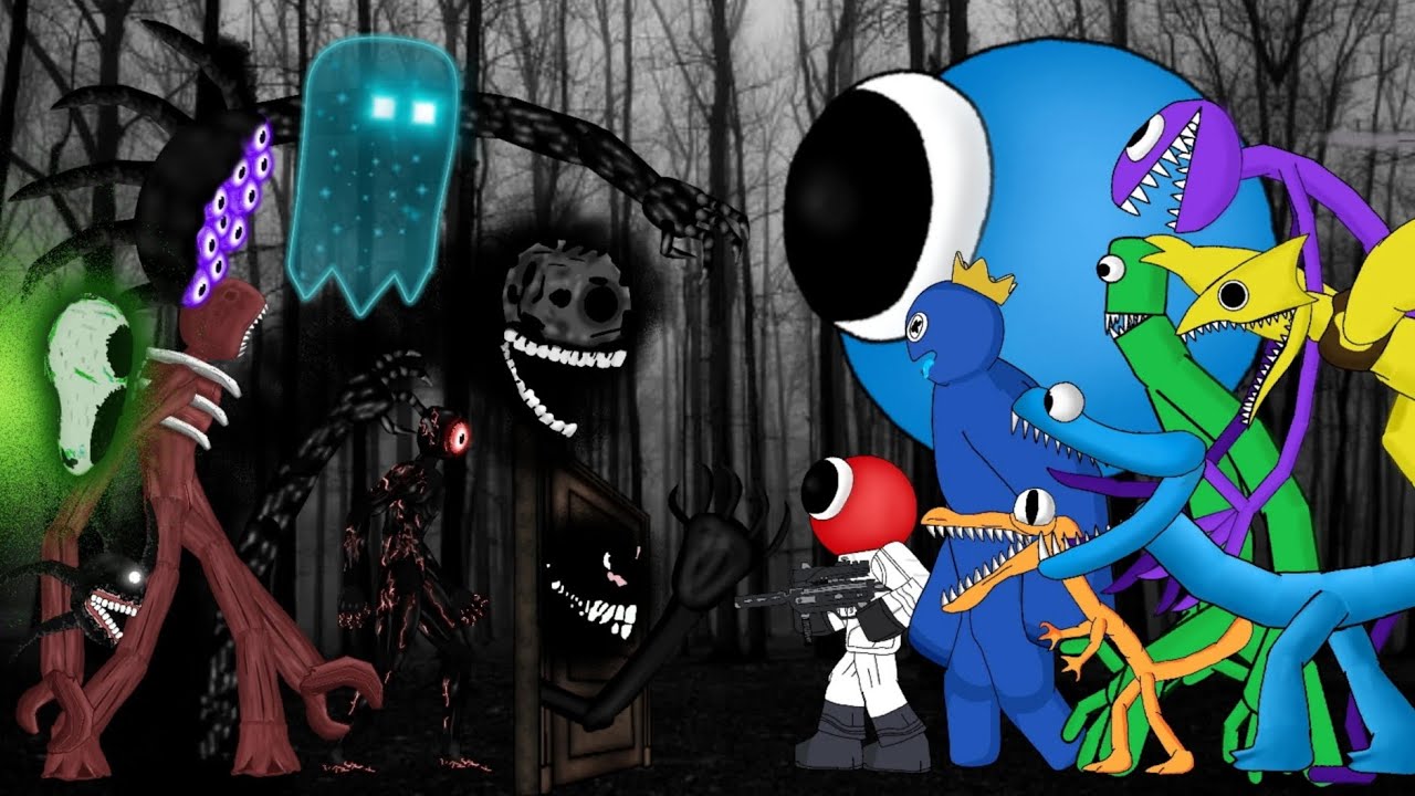 Roblox DOORS 👁 vs Roblox Rainbow Friends. Dc2.Animation - YouTube