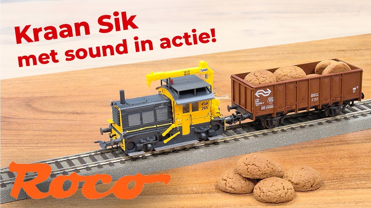 Roco Sik met HIAB kraan in actie, full sound! Roco 72014 | Roco 78018 ...