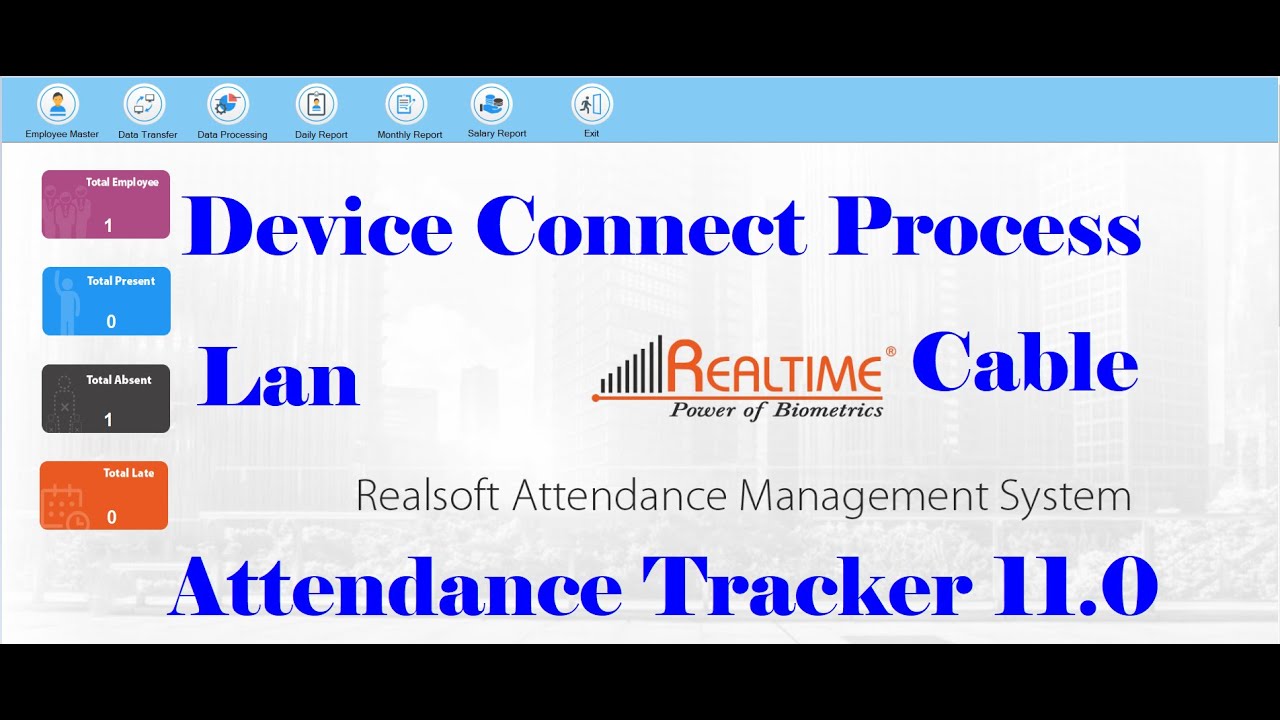 How to Connect Biometric Device via LAN Cable | Attendance Tracker 11.0 ...
