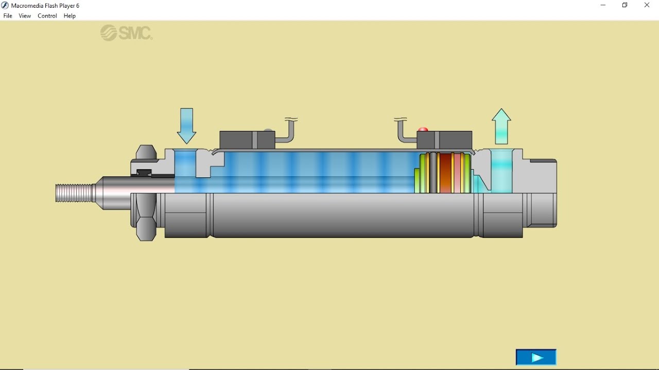 SMC Air Cylinder with Auto Switch - YouTube