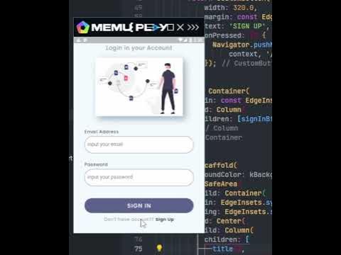 slicing UI Login page using flutter - YouTube