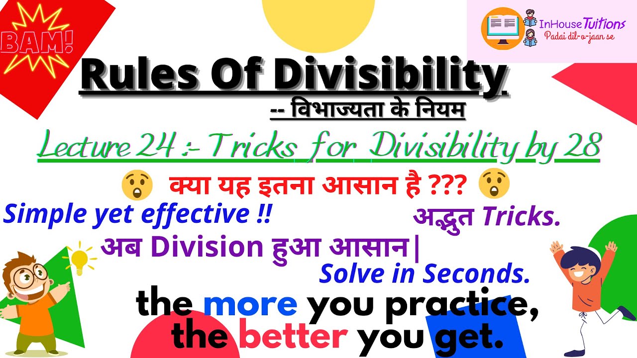 Divisibility Rules of Number 28 | Number Systems | Lecture - 24 ...