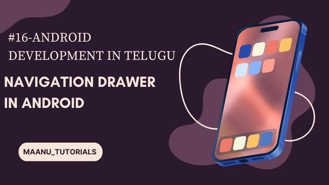 Le-16 : Navigation Drawer in android development#smartphoneandroiddevelopm ent #androidstudio ...