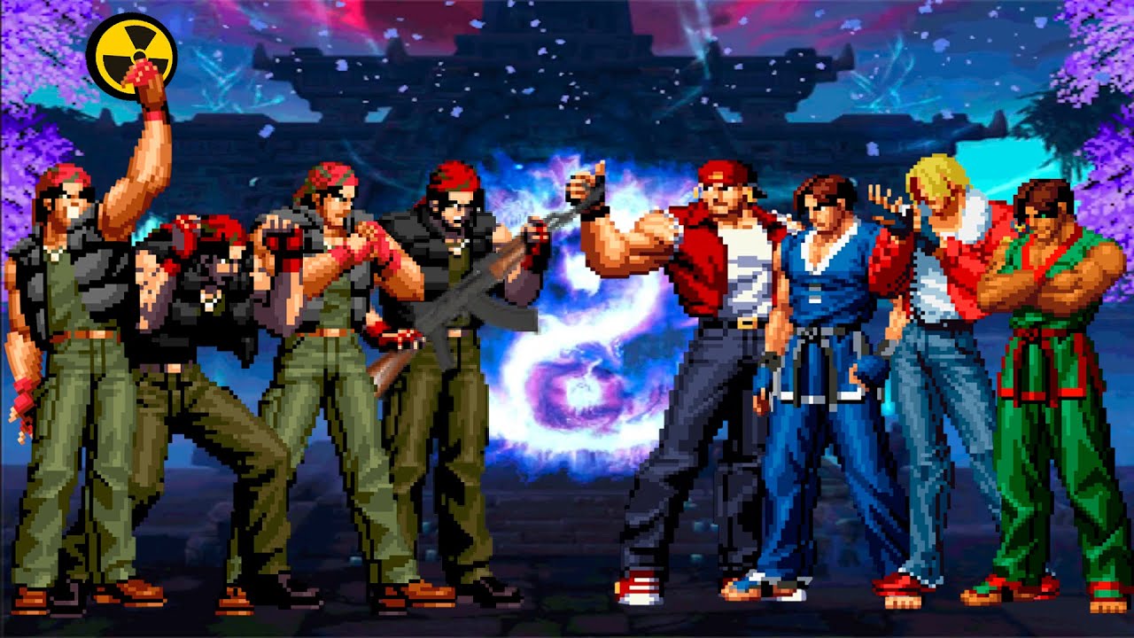 The King of Fighters (MUGEN) | Ralf Jones Team vs Kim & Terry Team ...
