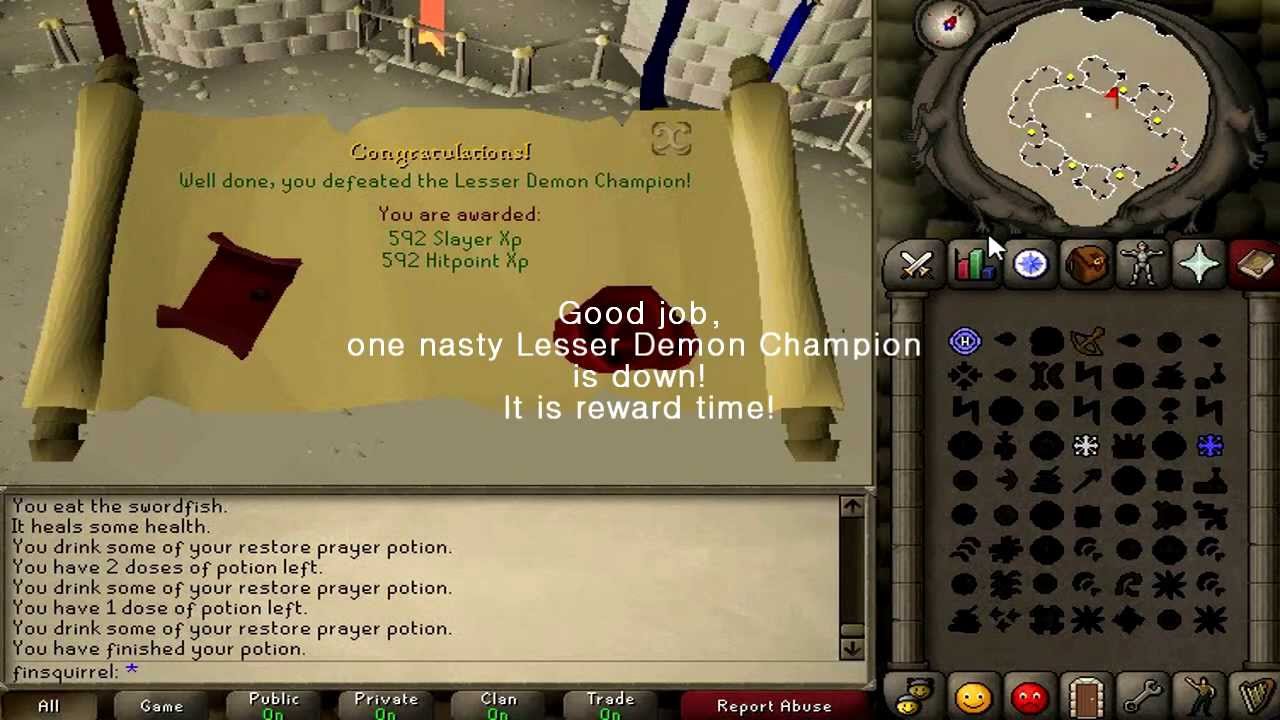 RuneScape 2007 - Champion's Challenge scroll: Lesser Demon - YouTube