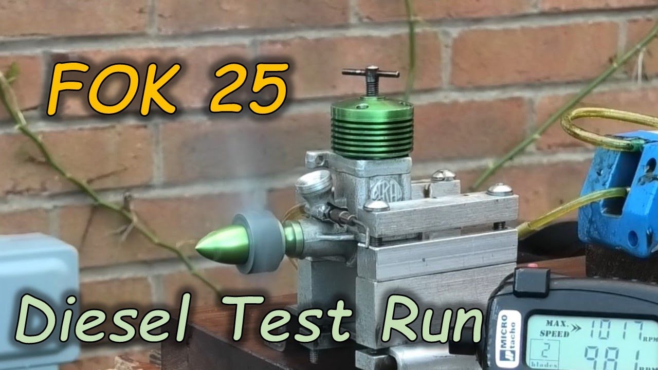 Fok 25 Diesel Engine - Hungarian Made - Model Diesel Engine - YouTube