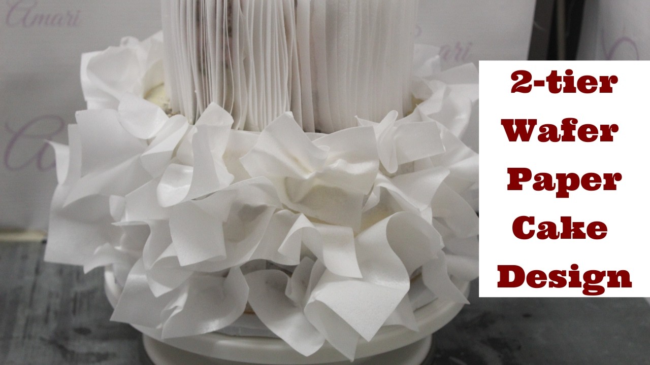 2-tier Wafer Paper Cake Design Tutorial (Wafer Paper Cakes) - YouTube