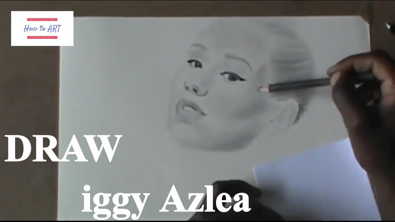 Draw Very Easy - Iggy Azlea Speed Drawing on Paper |How to Art | - YouTube