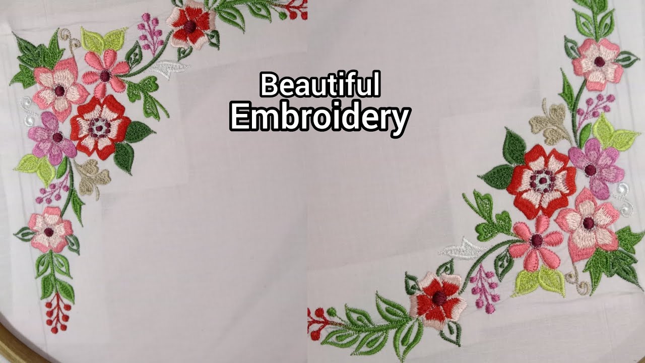 part 2||Amazing embroidery design||Zakia Embroidery|| - YouTube