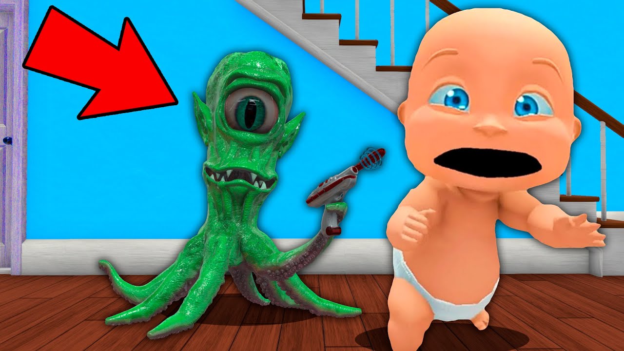 Baby Escapes EVIL ALIEN! - YouTube