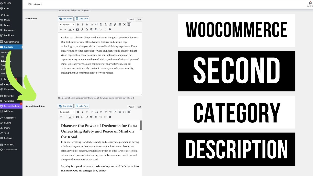 Add A Secondary Category Description In WooCommerce- Content Marketing ...