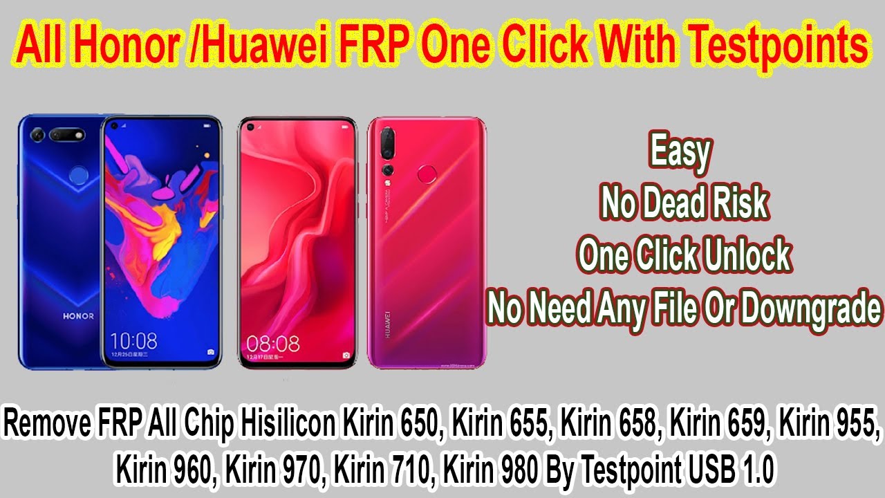 Honor/Huawei All Latest Models Latest Security FRP Unlock One Click ...