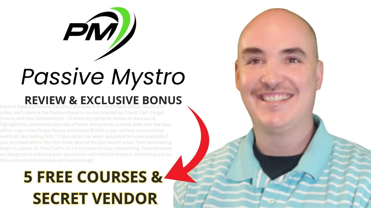 Passive Mystro Review Back Office Demo Walkthrough - PassiveMystro Bonus Exclusive by Fergal ...