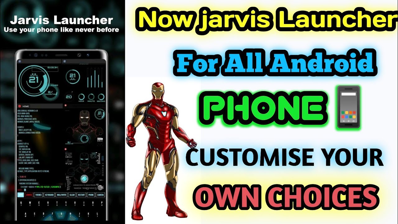 JARVIS LAUNCHER FOR ANDROID | Android Customization | How To Customise ...