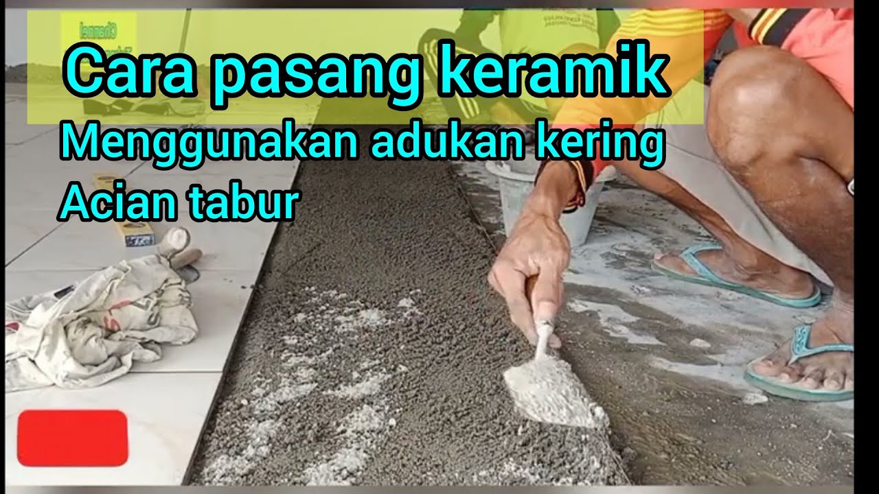 cara pasang keramik menggunakan adukan kering@tukangplaster - YouTube