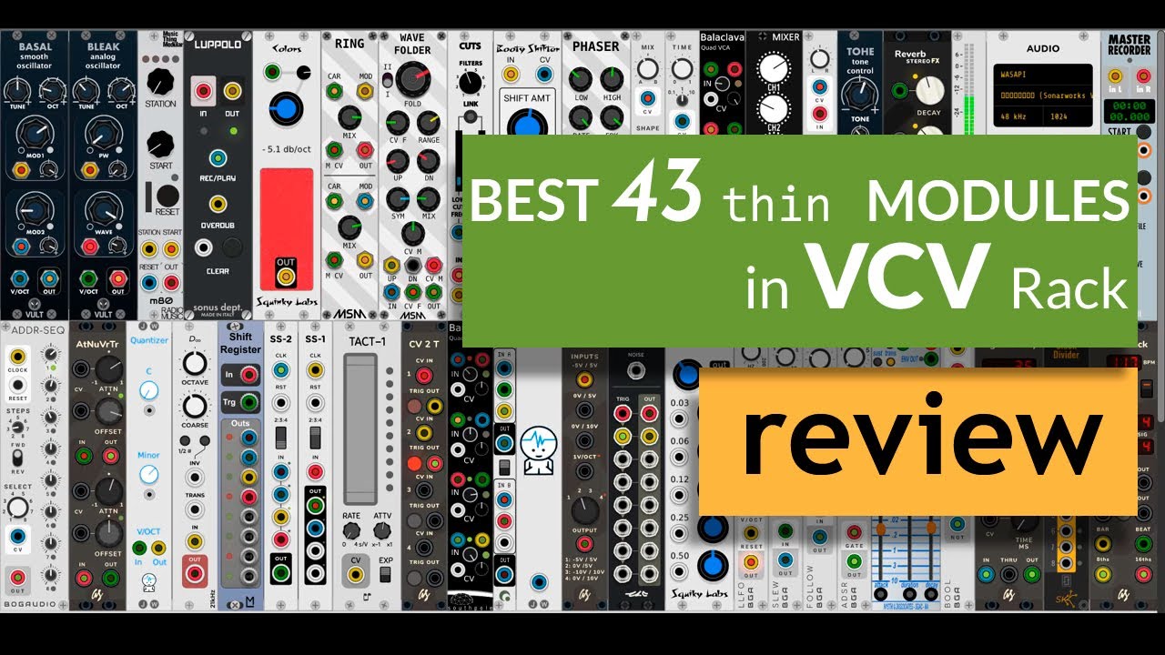 Best 43 Free Modules in VCV Rack less than 7HP - YouTube
