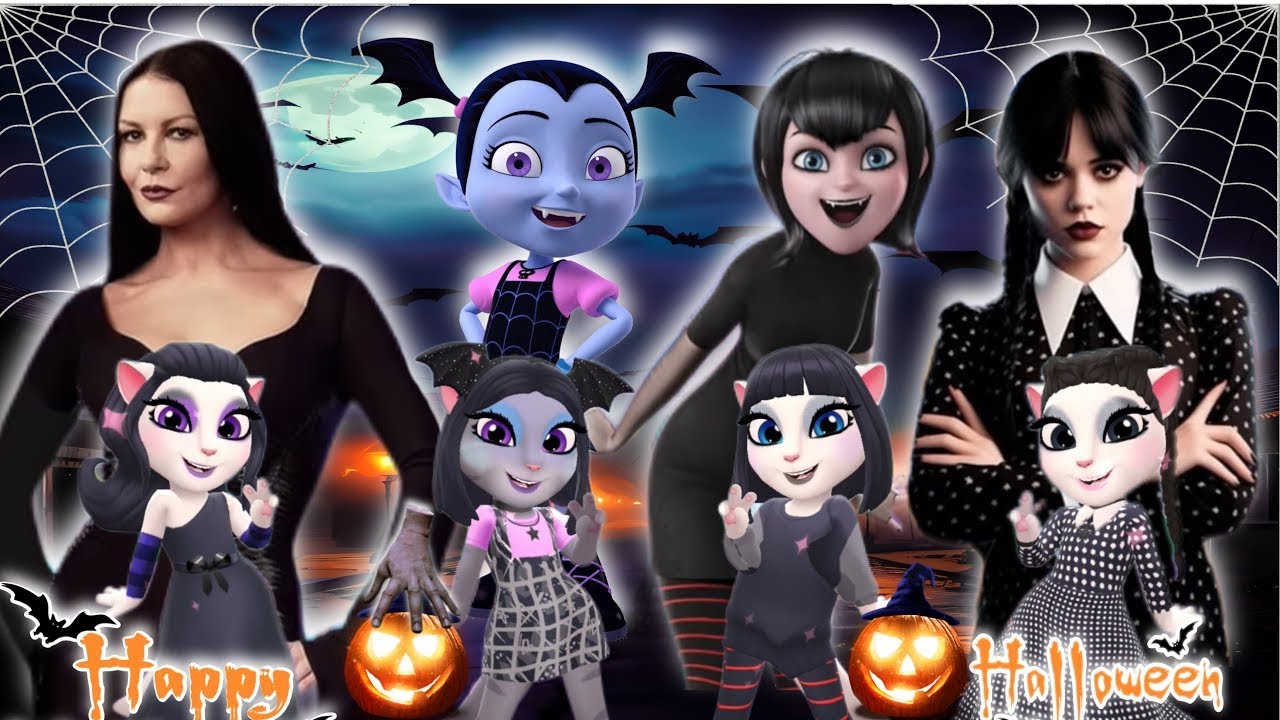 My Talking GRANT ANGELAM 2 | Mavis Dracula vS Vampirina vS Marticia and ...