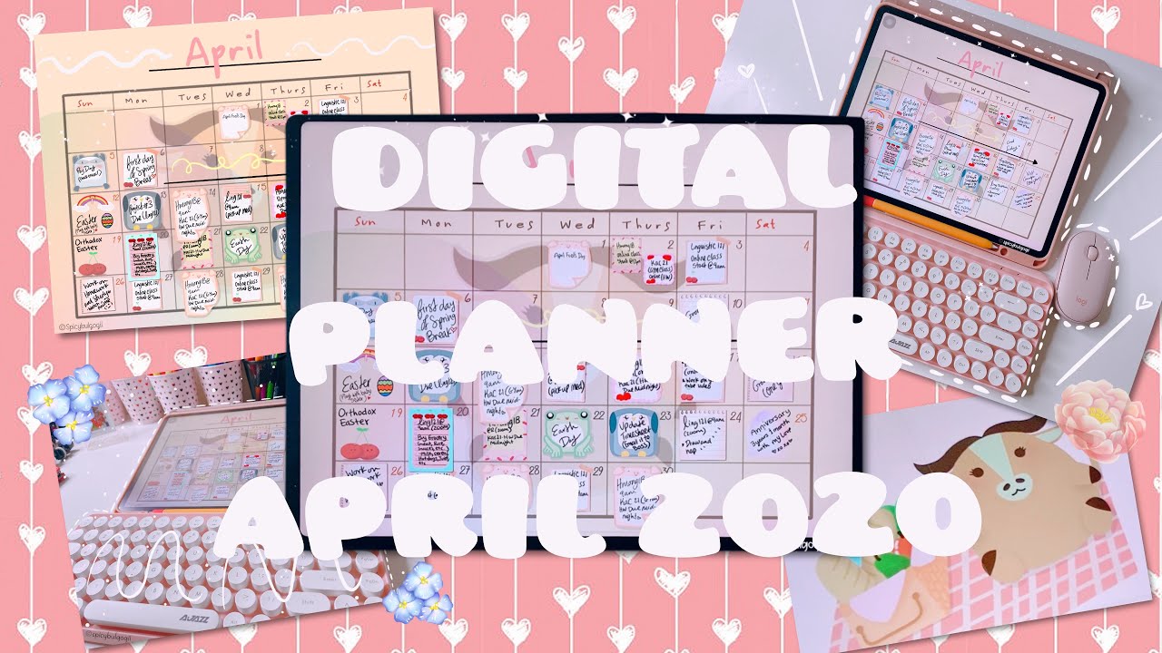 CREATING PLANNER + FREE DIGITAL PLANNER April 2020 DOWNLOAD 🍎 - YouTube
