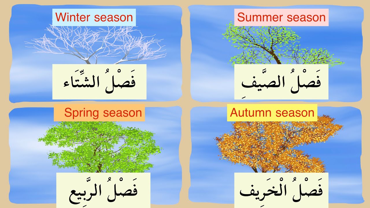 Arabic phrases : the four seasons in Arabic language - YouTube