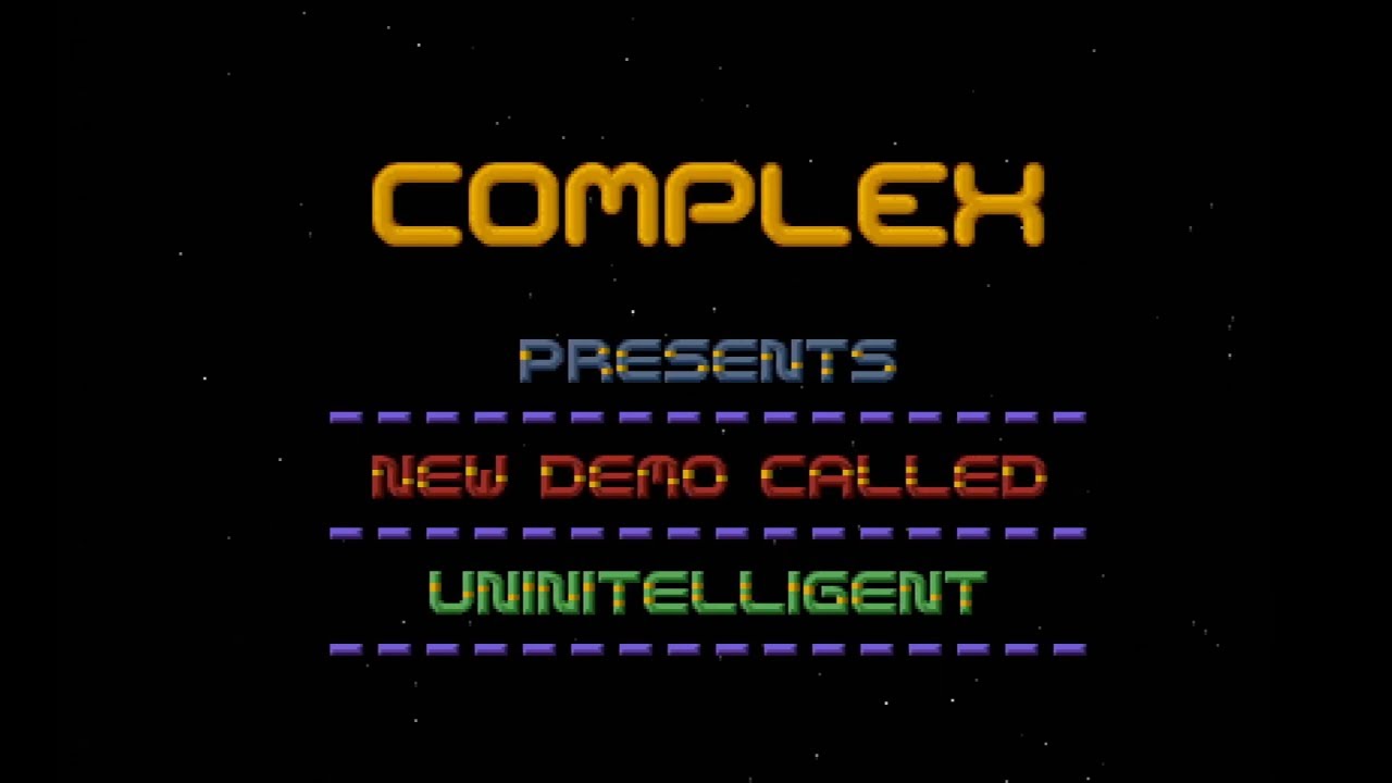 Commodore Amiga demo: Complex - Unintelligent Intro (1990) - YouTube