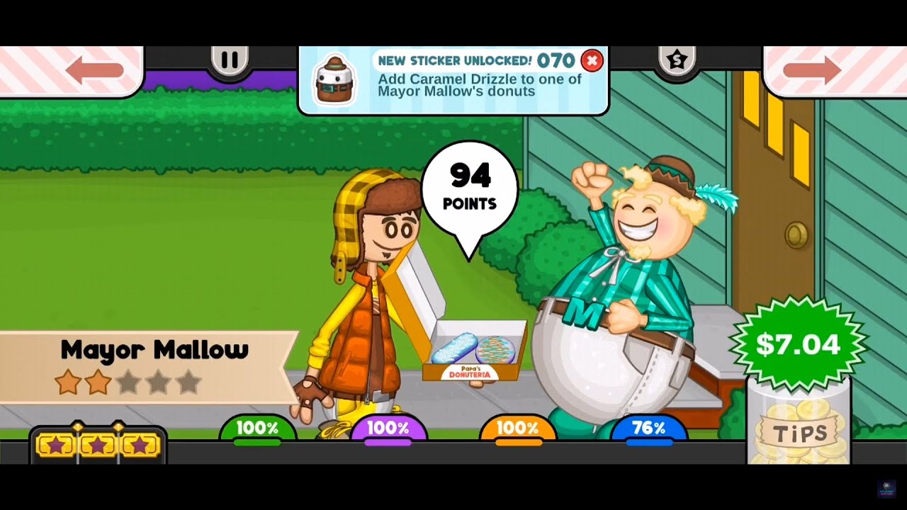 Papa's Donuteria To Go Day 124: Add Caramel Drizzle to Mayor Mallow's ...