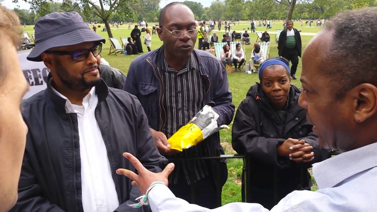 London black atheist debates christian preacher - YouTube