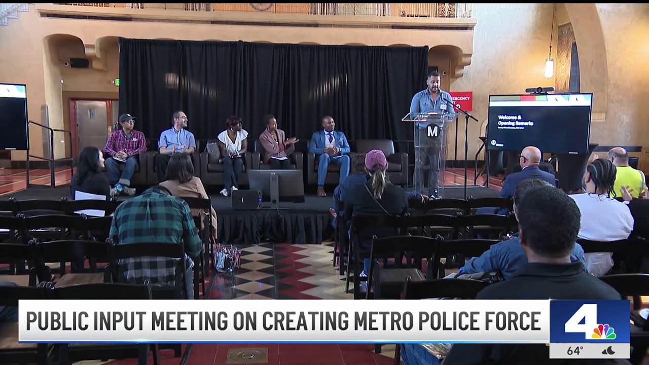Metro holds community meeting on new transit system police force - YouTube