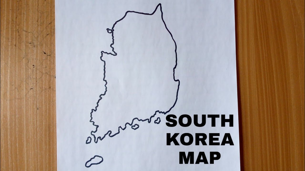 How To Draw Map Of South Korea - YouTube